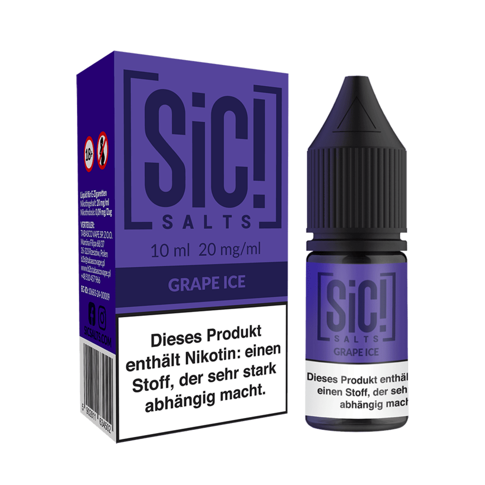 🍇 SIC!Salts – Grape Ice 10 ml Nikotinsalz-Liquid | Traube & Eisfrische ...