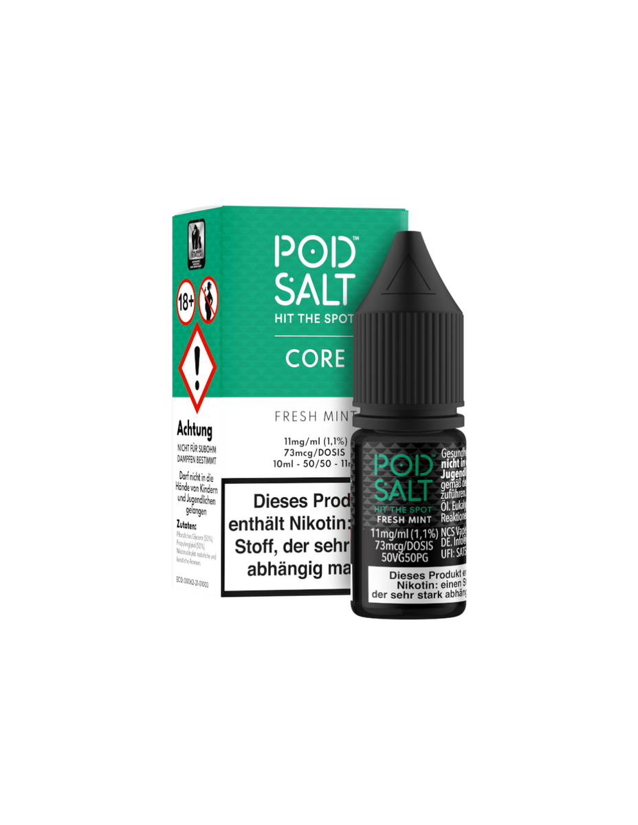 Pod Salt Core - Fresh Mint Nikotinsalz Liquid 10ml – Die Grüne Lunge GmbH